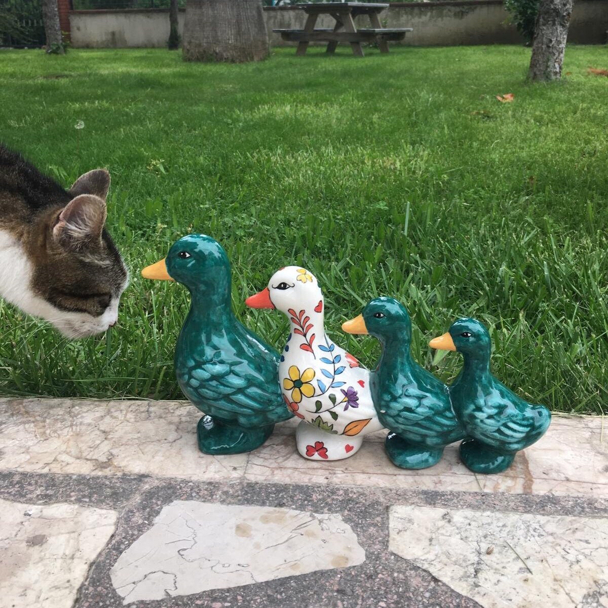 Handmade Ceramic Ducks Outdoor Decoration Hand Painted - Etsy