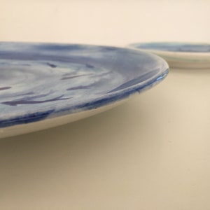 Set of 2 Plate Set,handmade Ceramic, Handmade Gift,hand Painted Pottery ...