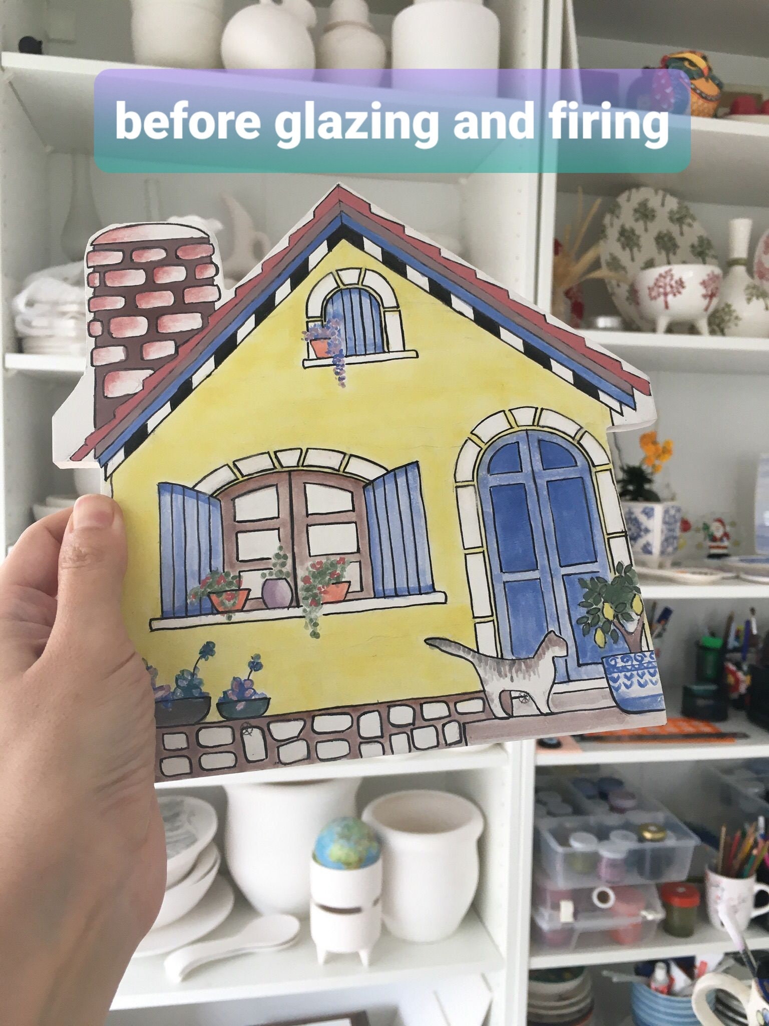 Hand Painted Ceramic Key Holder Ceramic Key Hook for Wall - Etsy