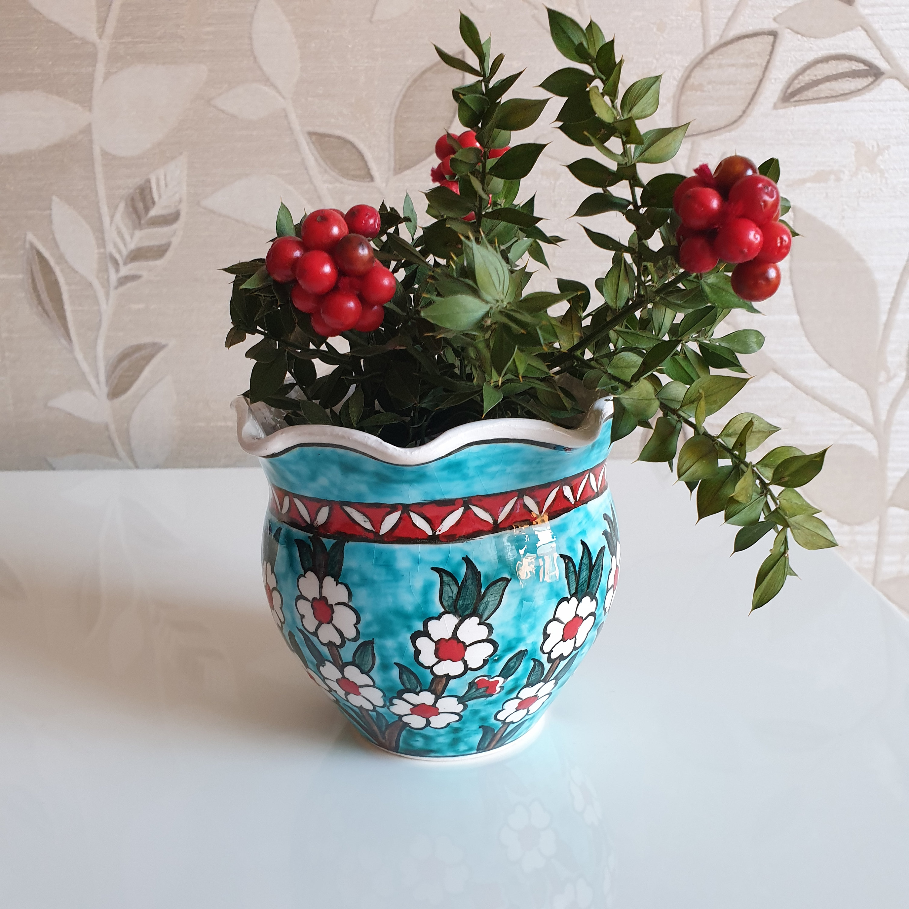 Tree of Life Vase Hand Painted Ceramic Vase Unique Flower - Etsy