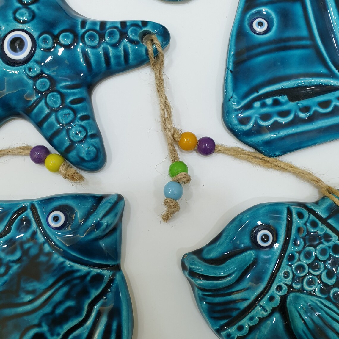 Sea Life Ceramic Wall Decor Hand Painted Ceramic Front Door - Etsy