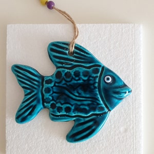Sea Life Ceramic Wall Decor, Hand Painted Ceramic Front Door Decor ...