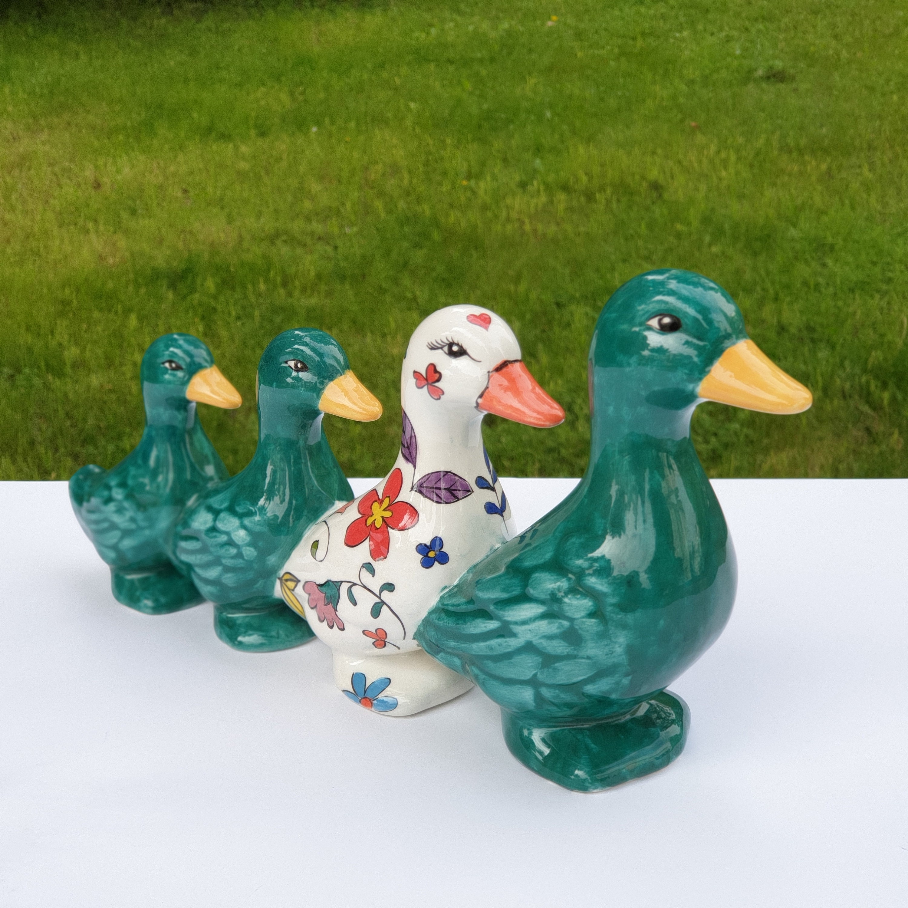 Handmade Ceramic Ducks Outdoor Decoration Hand Painted - Etsy