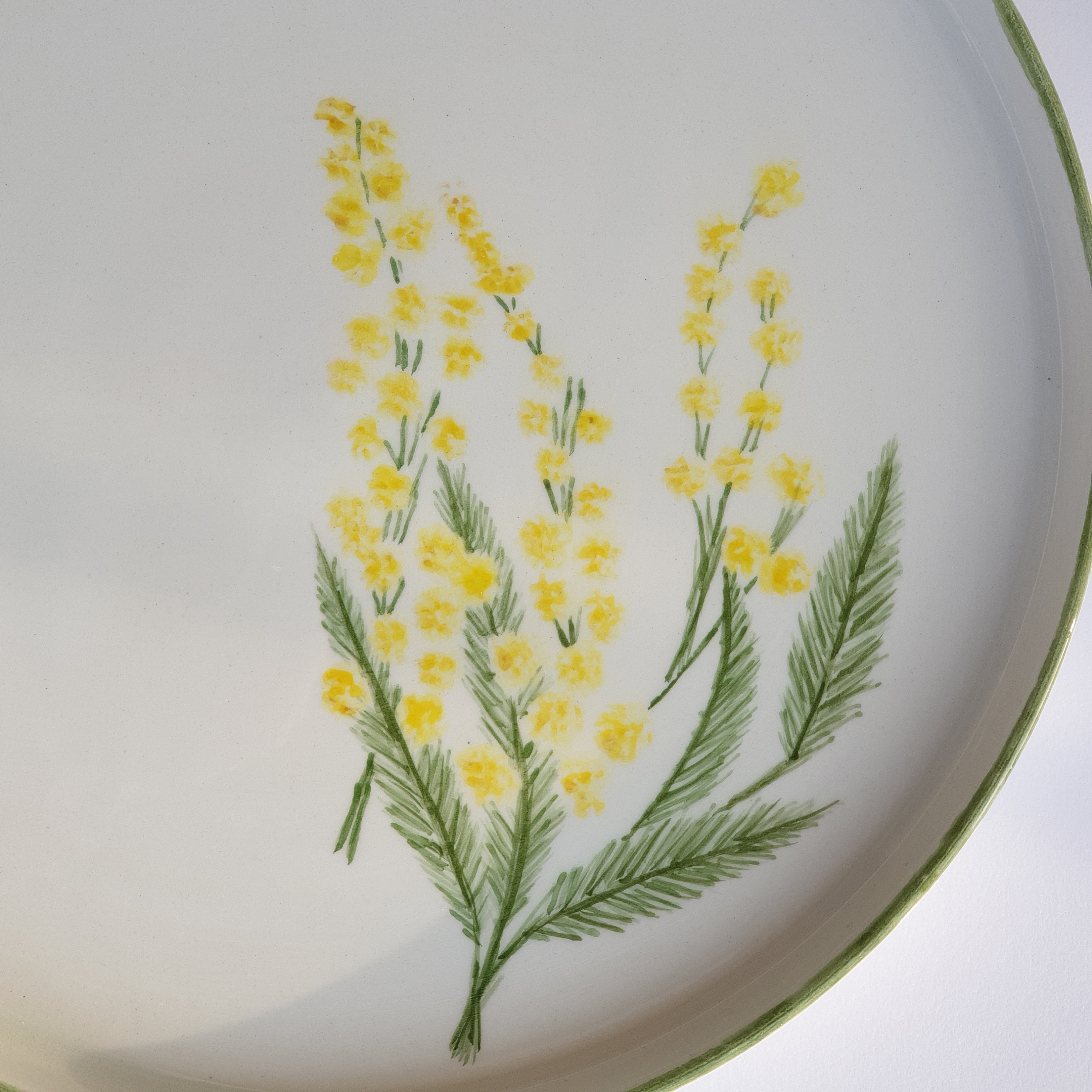 26 Cm Set of 2 Handmade Ceramic Plate Set, Floral Ceramic Plate Set ...