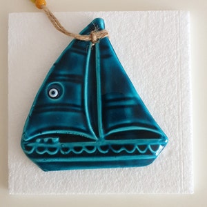 Sea Life Ceramic Wall Decor, Hand Painted Ceramic Front Door Decor ...