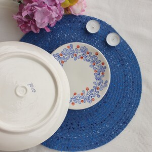 Set of 2 Handmade Ceramic Plates, Hand Painted Ceramic Dinner Plates ...