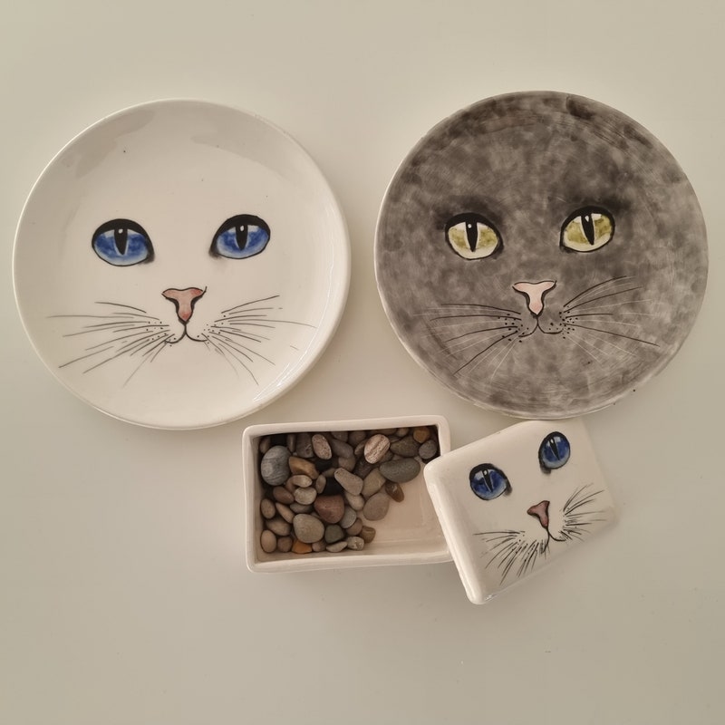 Cat Ceramic Plates - Etsy