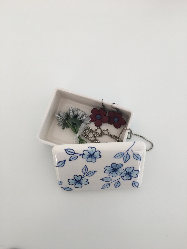 Ceramic Jewelry Box, Turkish Ceramic Box, Little Box , Box With Lid ...