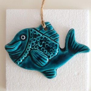 Sea Life Ceramic Wall Decor, Hand Painted Ceramic Front Door Decor ...