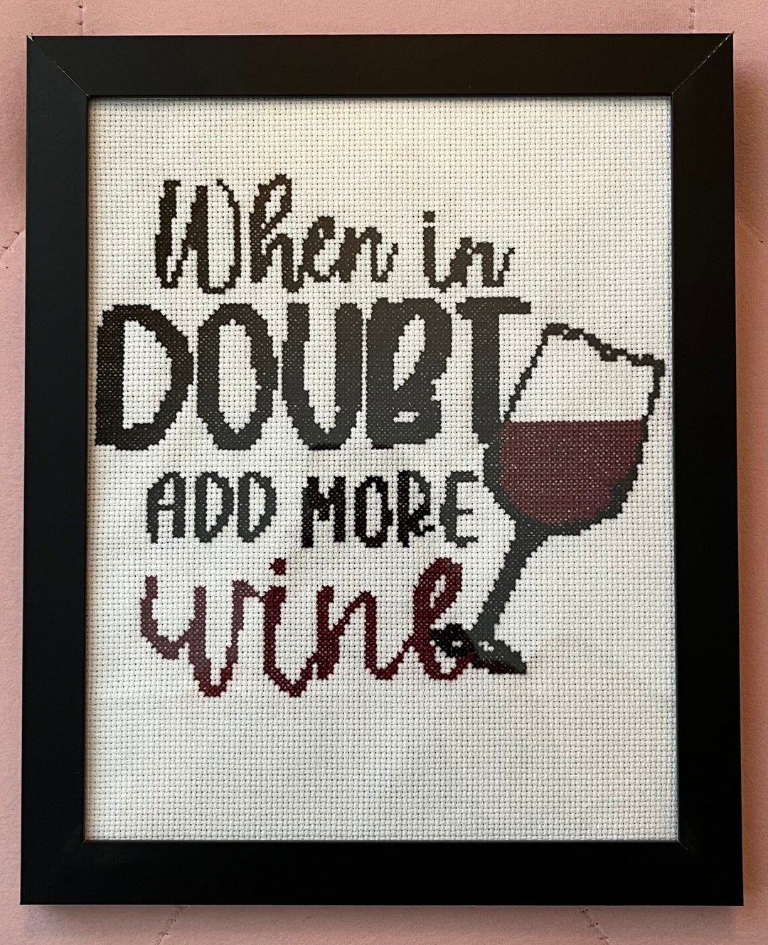 Completed Cross Stitch, Handmade Design Funny Humorous Sayings ...