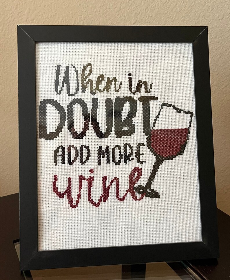 Completed Cross Stitch, Handmade Design Funny Humorous Sayings ...