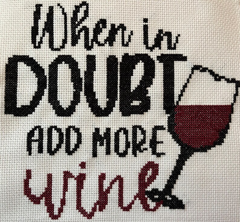 Completed Cross Stitch, Handmade Design Funny Humorous Sayings ...