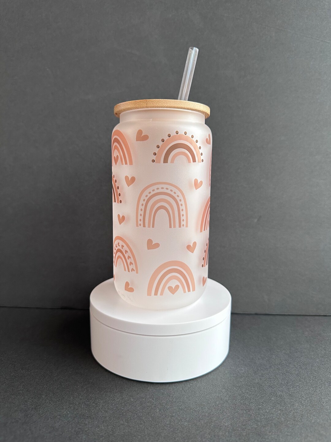 Rainbow Cup Boho Rainbow Cup Sublimation Libbey Glass Cup - Etsy