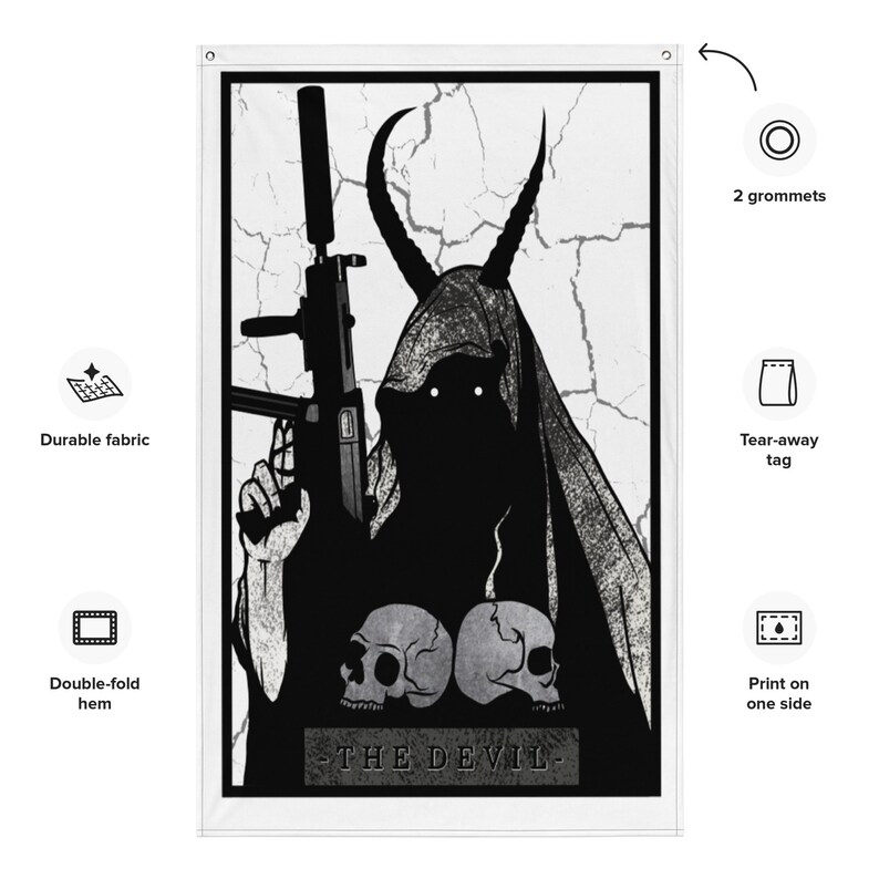 Dark, Tarot, Military Style Art, Man Cave, Wall Art, Wall Decor, the ...