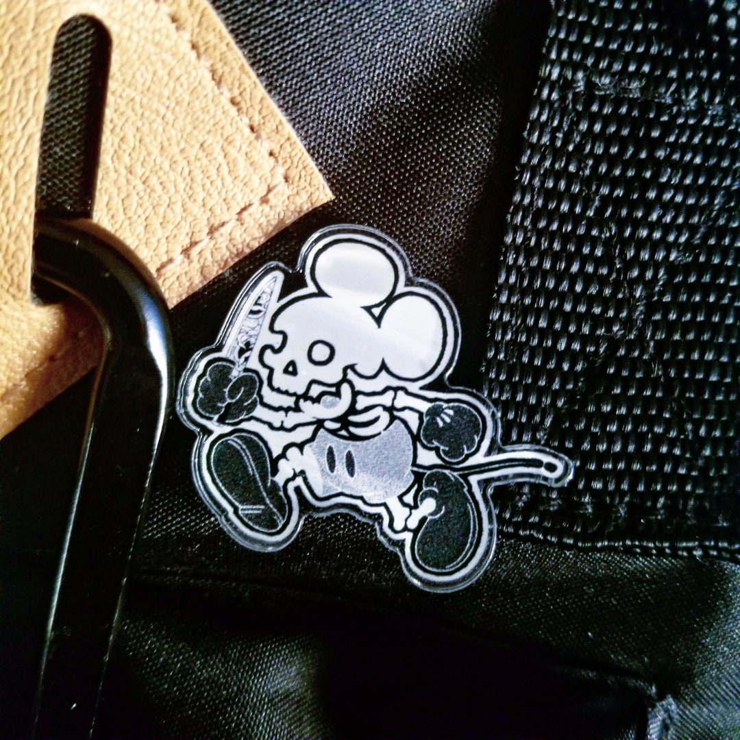 Rat Trap - 1.5 Inch Acrylic Pin, Hat Pin, Skeleton Mouse With Knife ...