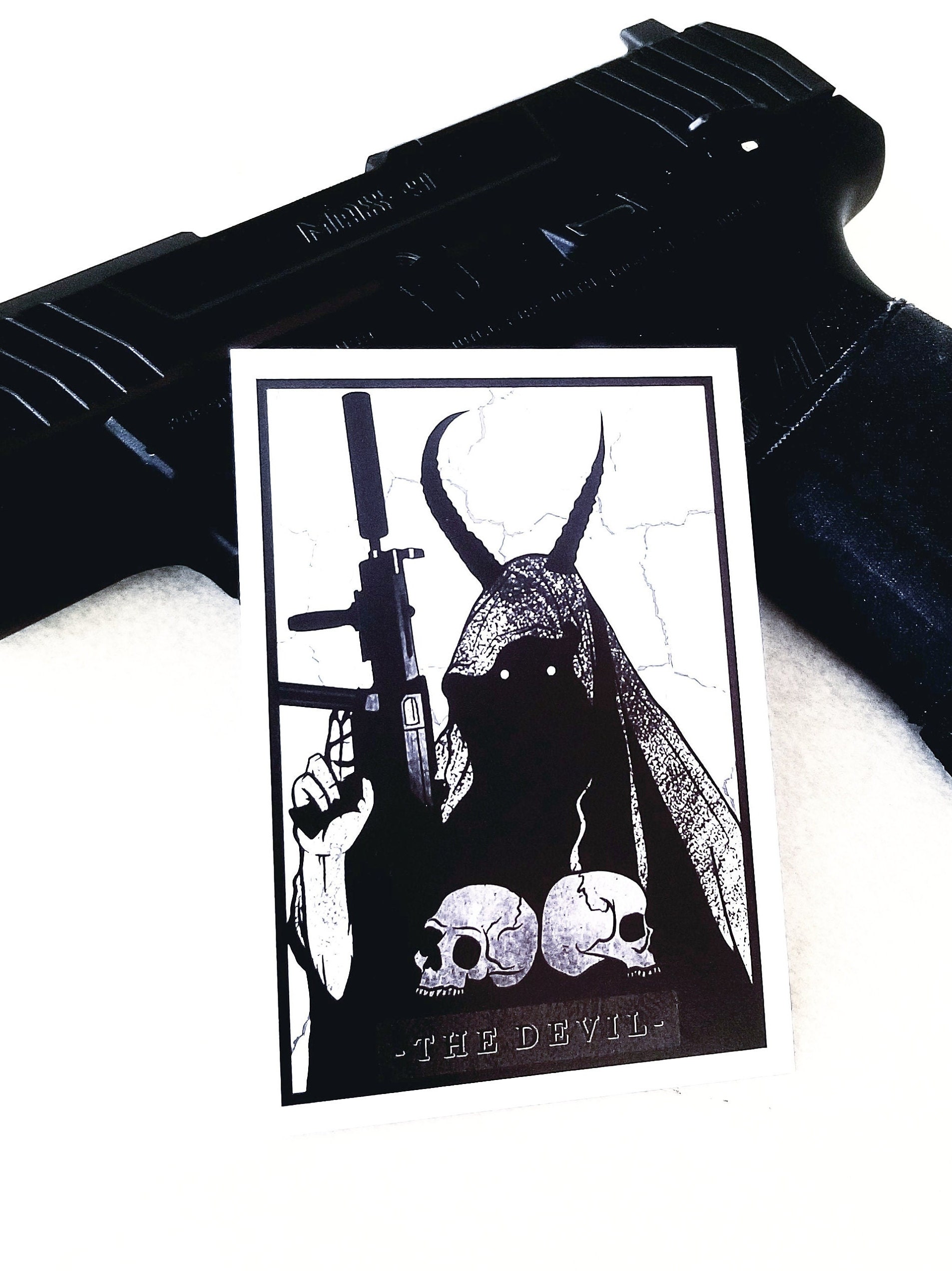 Dark Tarot Card Series the Devil Dark Art, Gothic, Creepy, Military ...