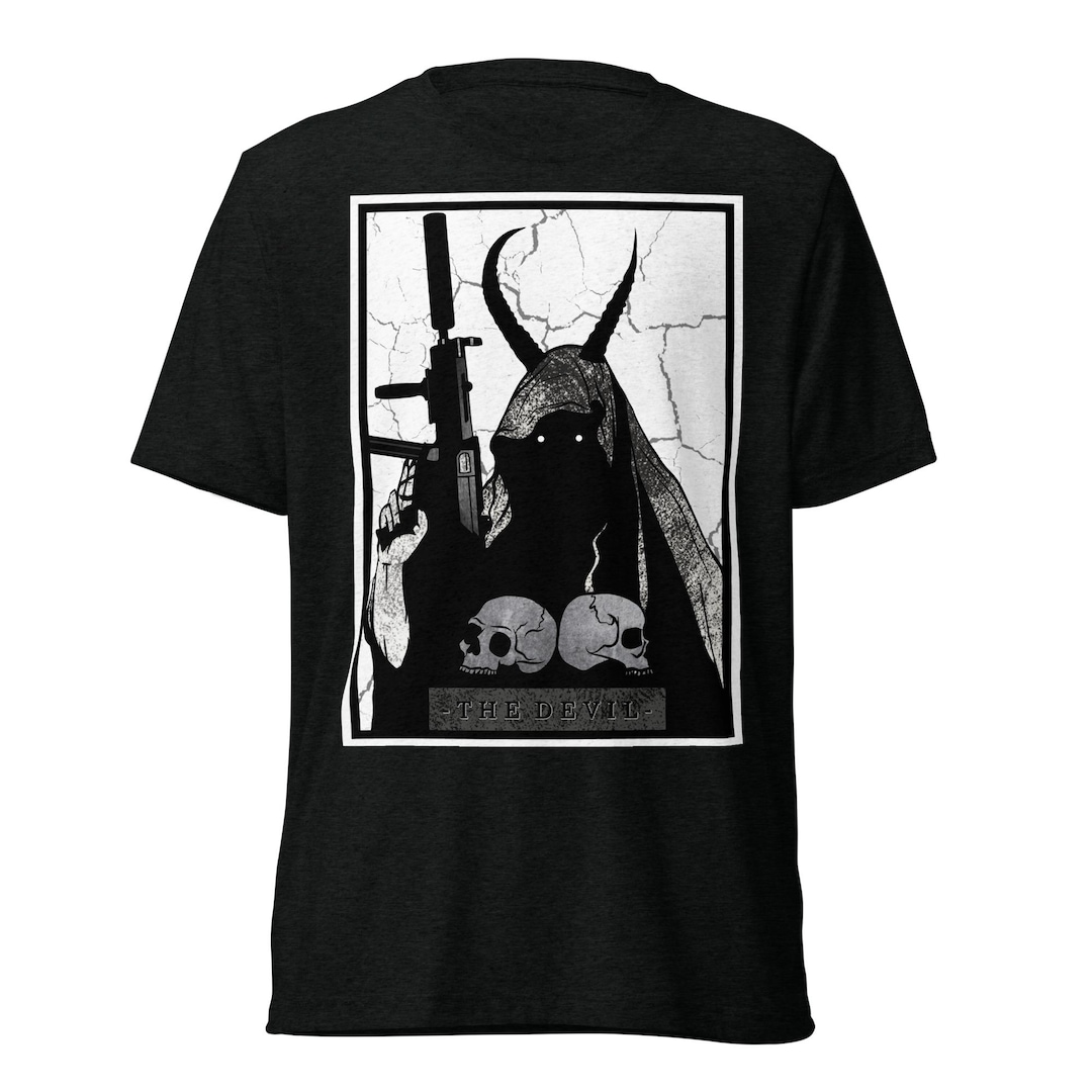 The Devil Tarot - Triblend Short Sleeve Shirt - Tactical, Military ...
