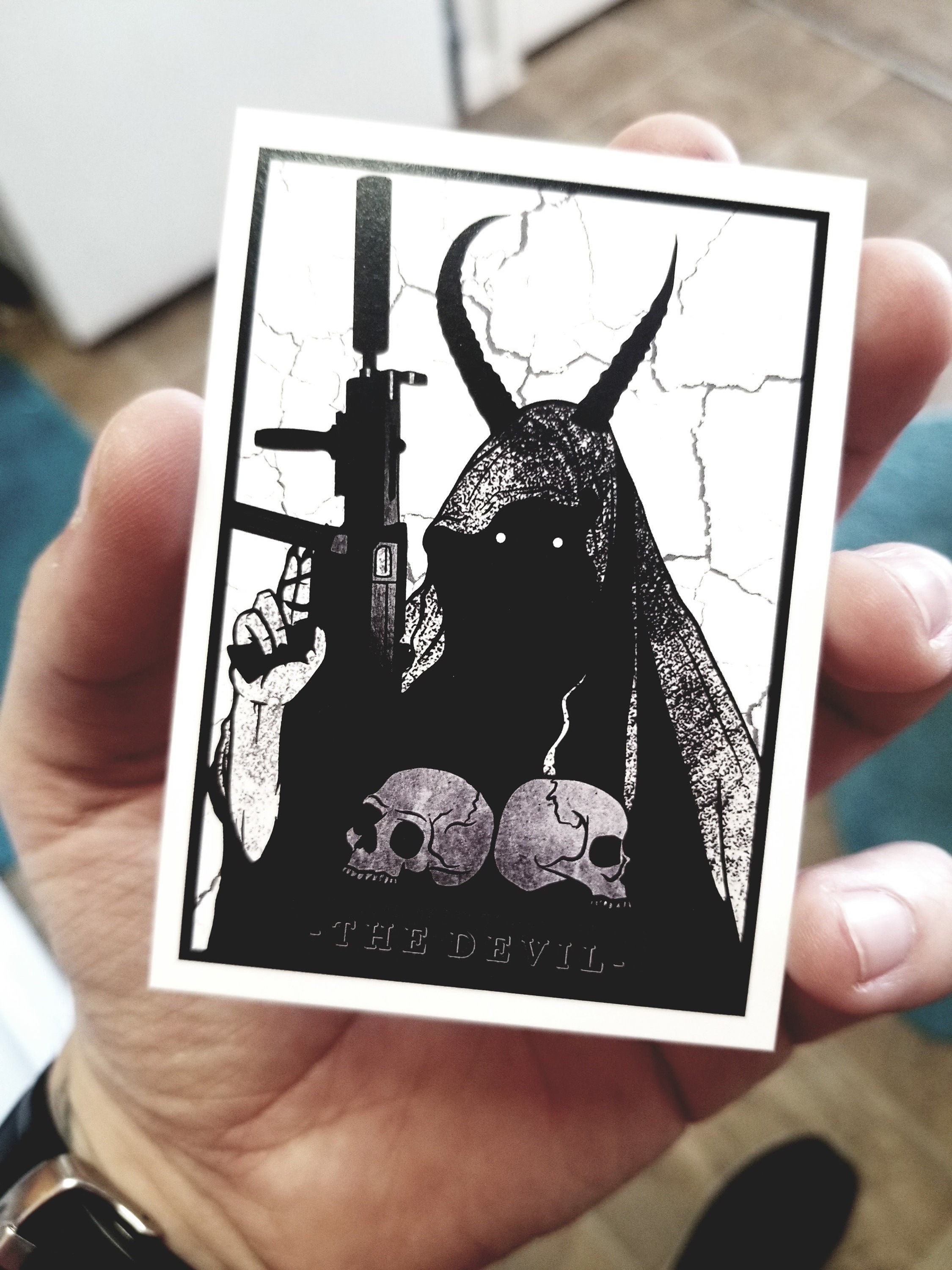 Dark Tarot Card Series the Devil Dark Art, Gothic, Creepy, Military ...