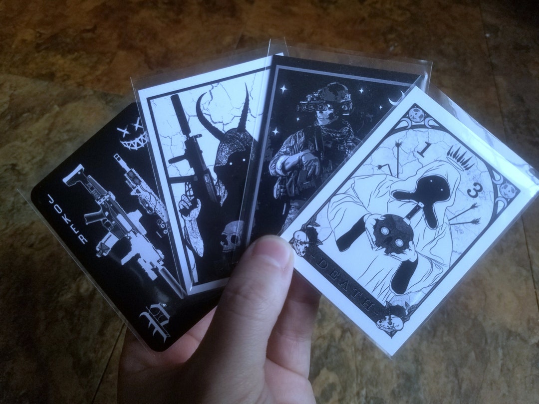 Dark Tarot Cards - Gift for Him, Tactical Military Style - Complete Set ...