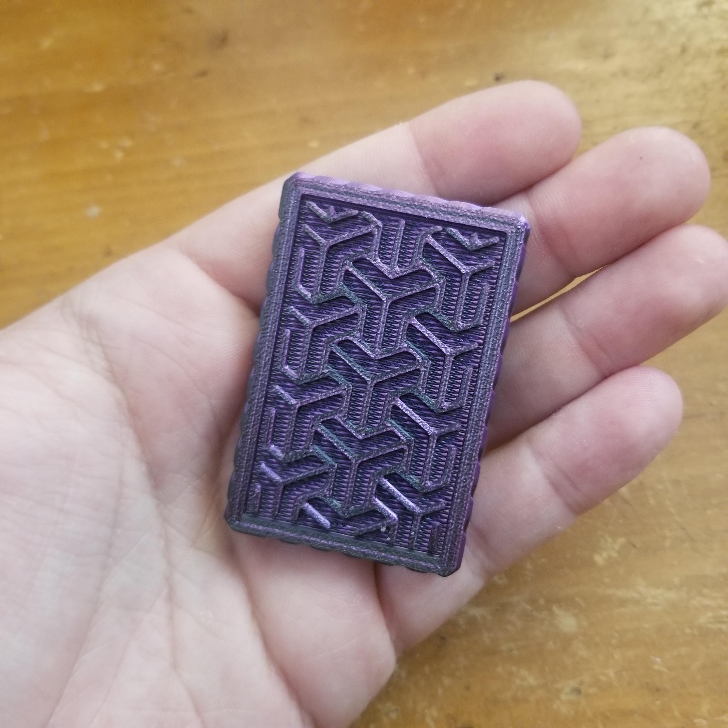 EDC Sensory Fidget Slab - Stress Relief, Worry Coin, Anxiety, ADHD ...