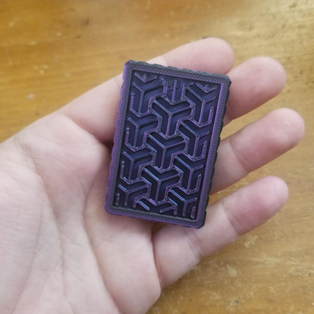EDC Sensory Fidget Slab - Stress Relief, Worry Coin, Anxiety, ADHD ...
