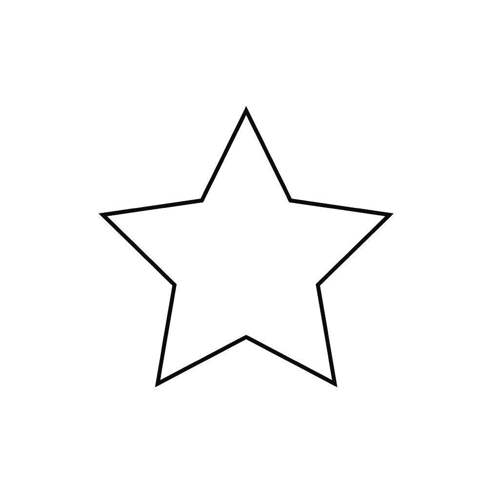 Basic Shape Star & Outline, Pgn and Jpg Files , for Personal Use ...