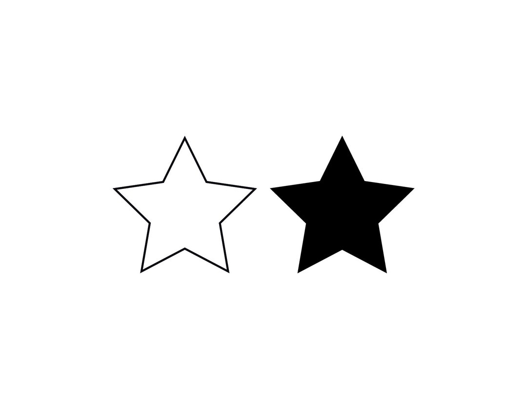 Basic Shape Star & Outline, Pgn and Jpg Files , for Personal Use ...