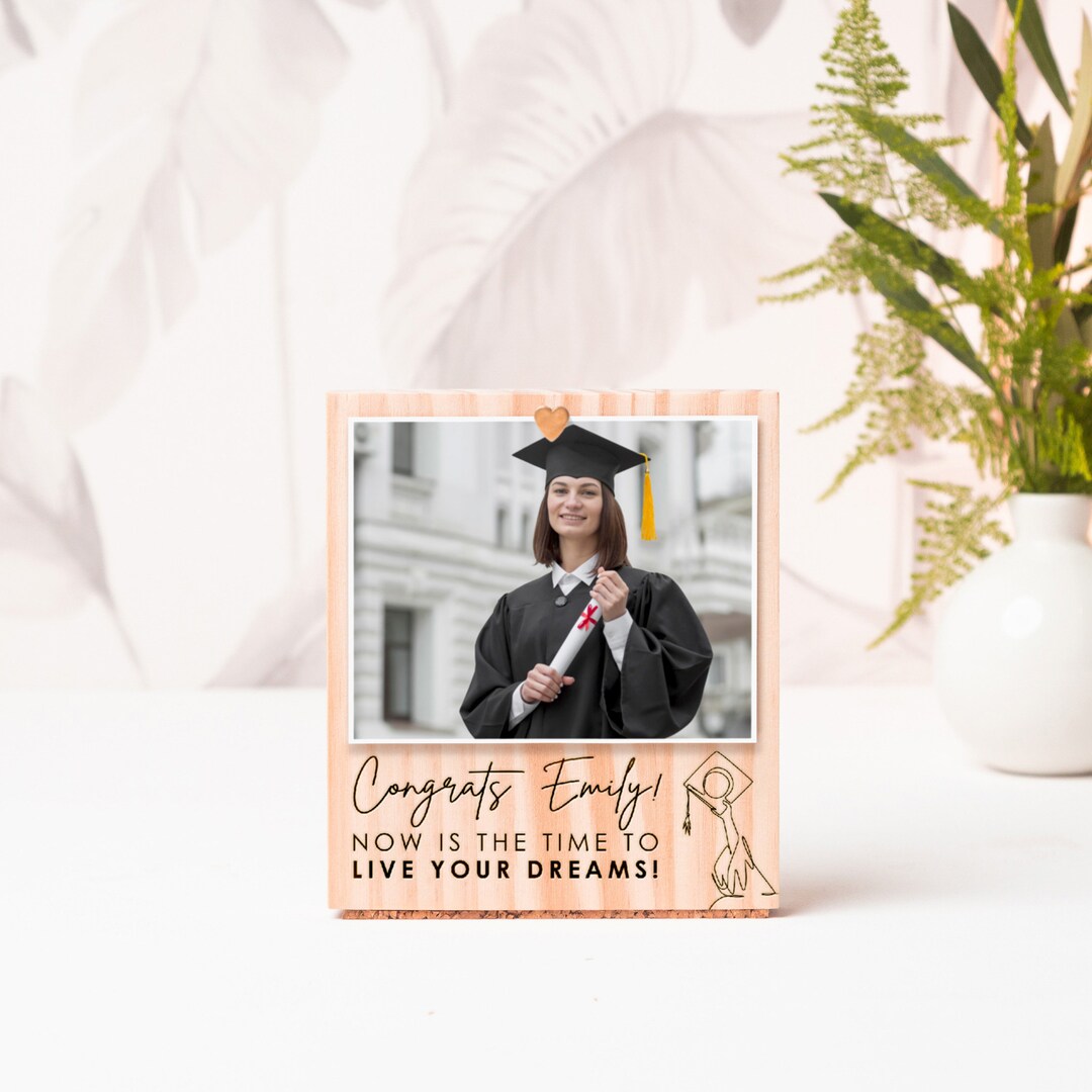 School Graduation Gift, Wood Engraved Gift, Graduation Frame College ...