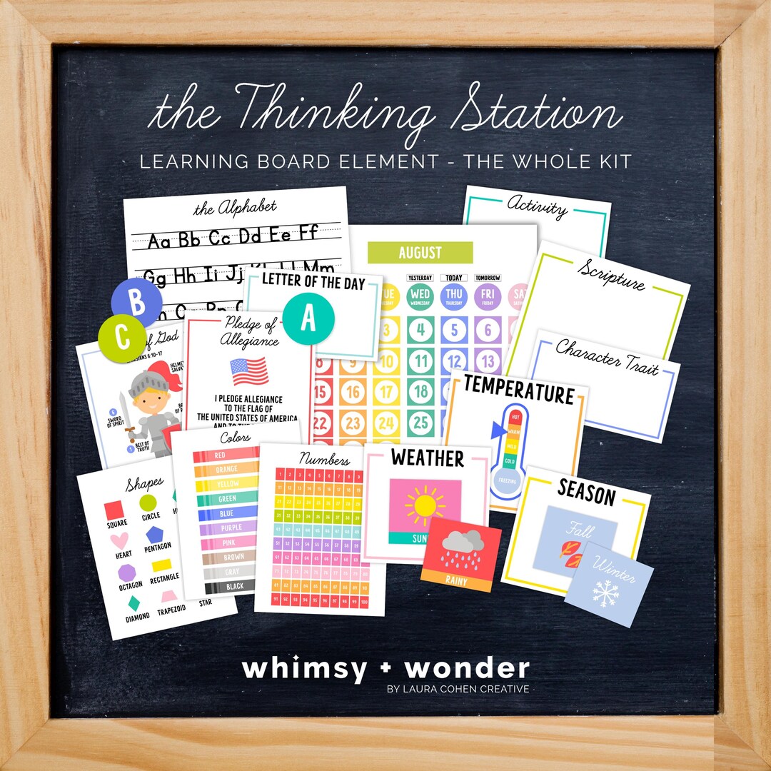 The Thinking Station: the Bundle, Homeschool Board, Preschool ...