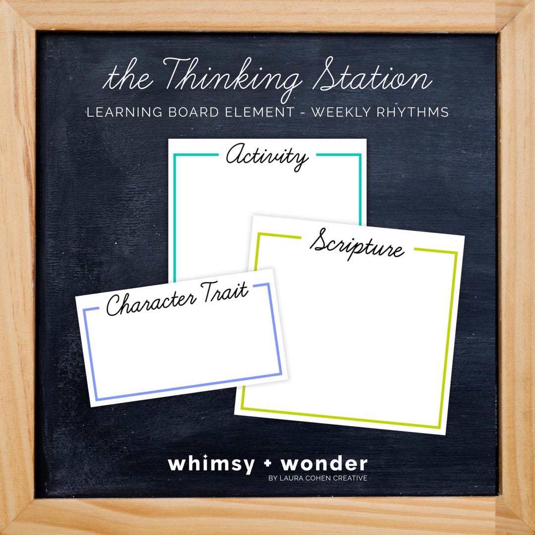 The Thinking Station: Weekly Rhythms, Homeschool Board, Preschool ...