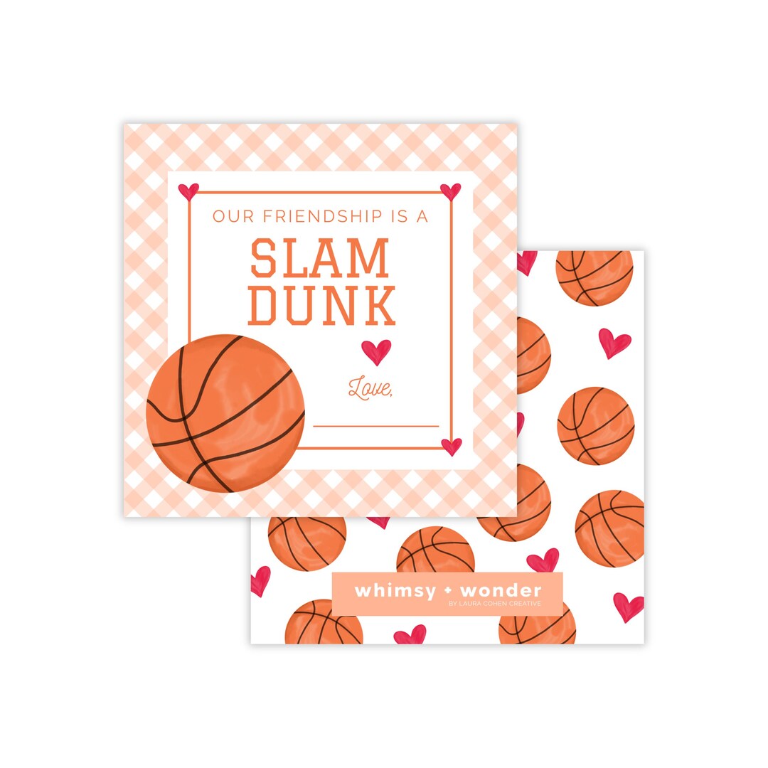 Printable Valentine's Day Cards for Kids, Basketball Valentine, You're ...