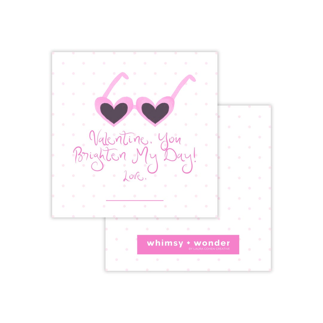 Printable Valentine's Day Cards, Brighten My Day, Heart Eye Valentine ...