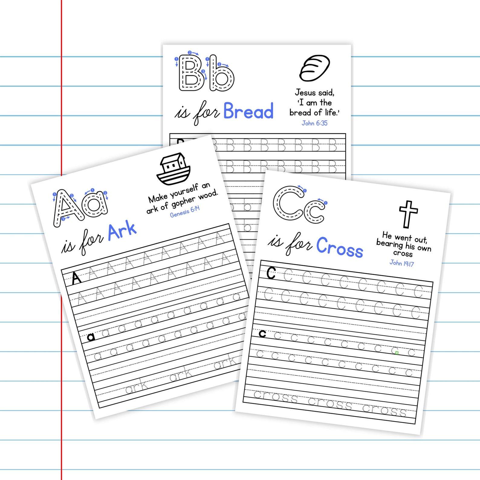 Bible Verse Abcs Pages, Printable Alphabet Worksheet, Penmanship Book ...