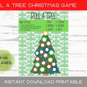 Printable Christmas Game, Roll a Tree Christmas Game - Etsy