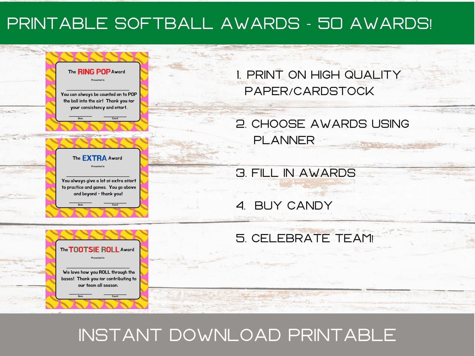 Softball Team Candy Bar Award Certificates Softball Candy Bar Awards ...
