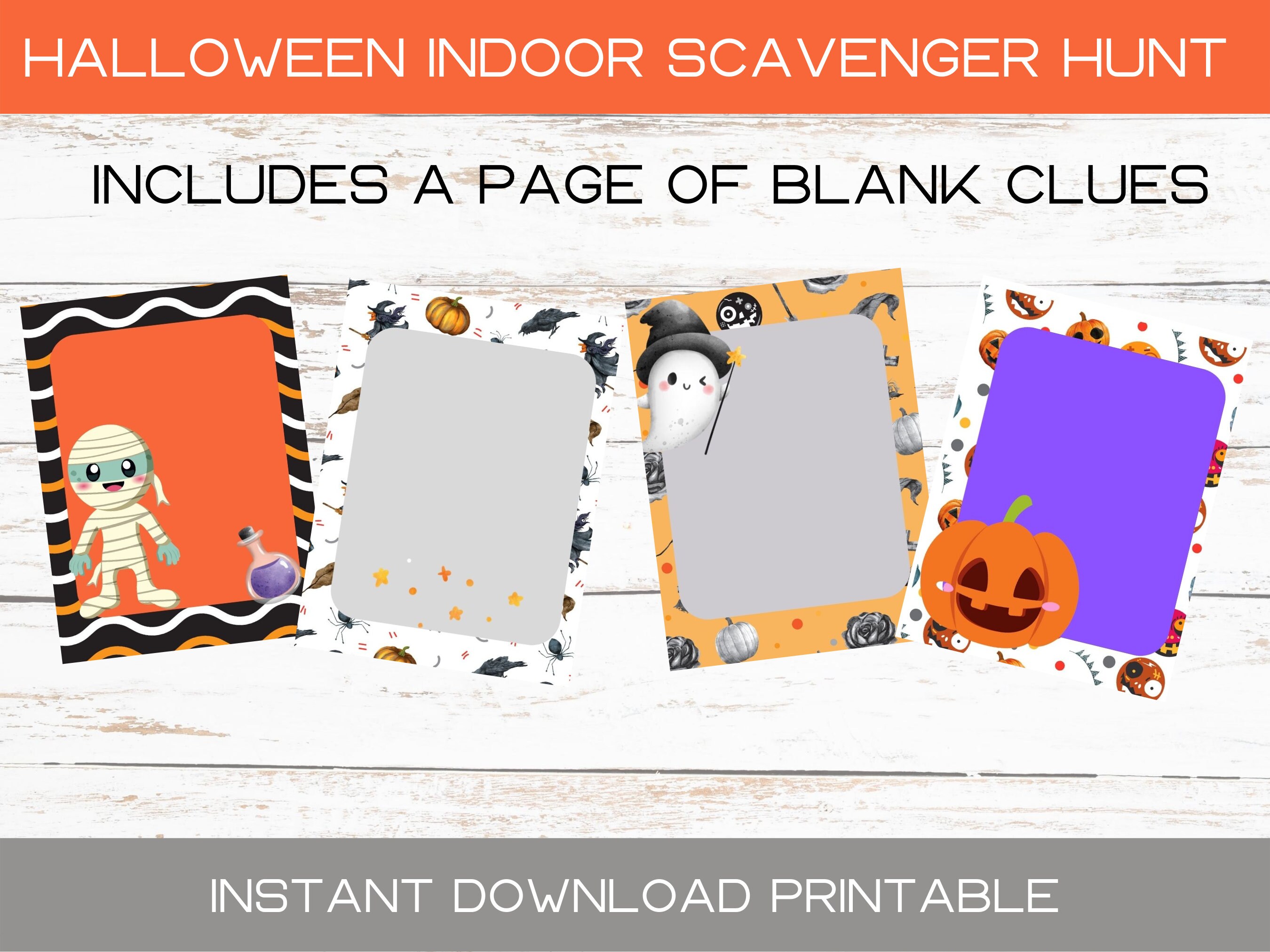 Indoor Scavenger Hunt for Kids Halloween Scavenger Hunt - Etsy