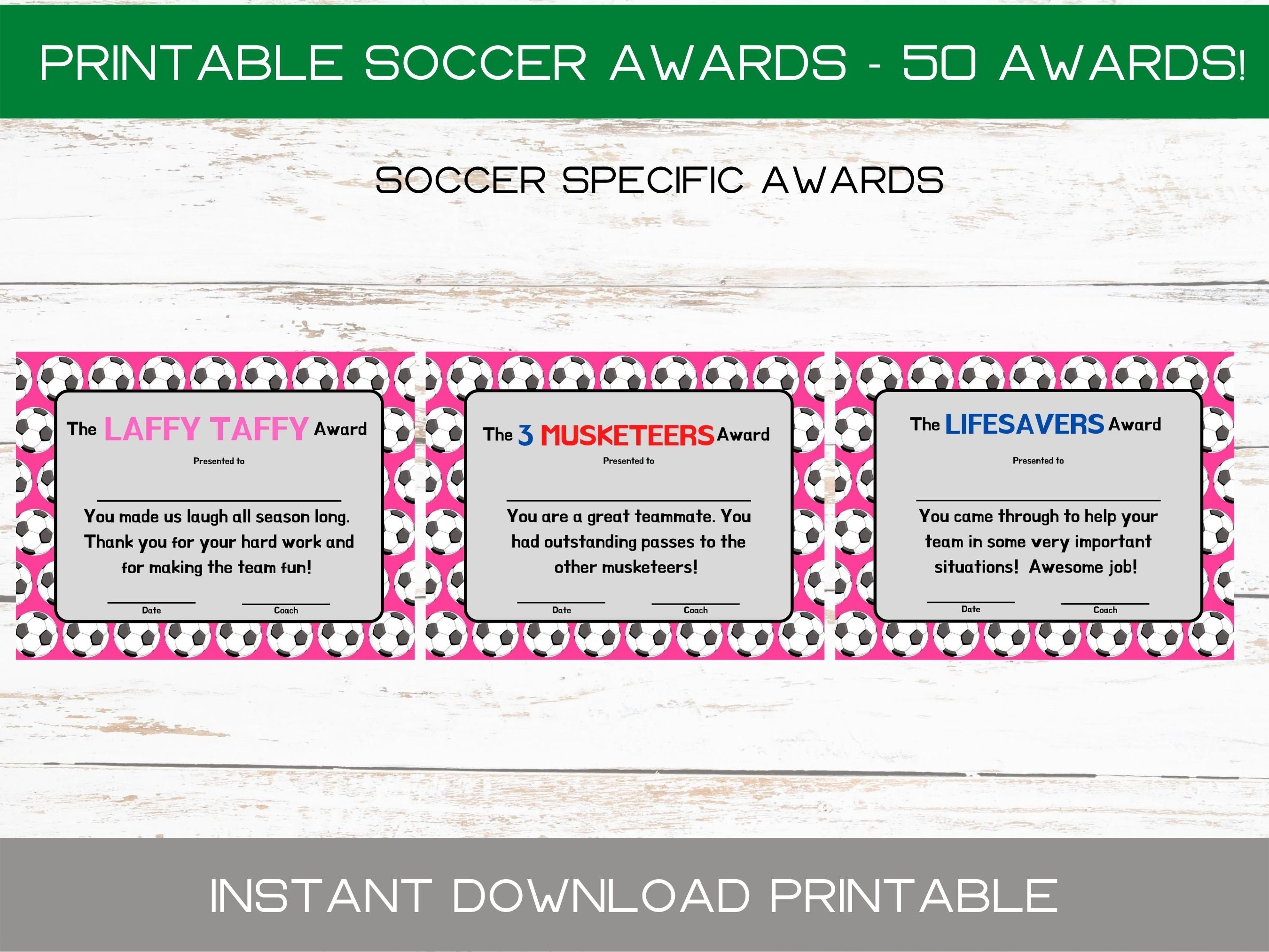 Soccer Team Candy Bar Award Certificates Sports Players Candy Bar ...