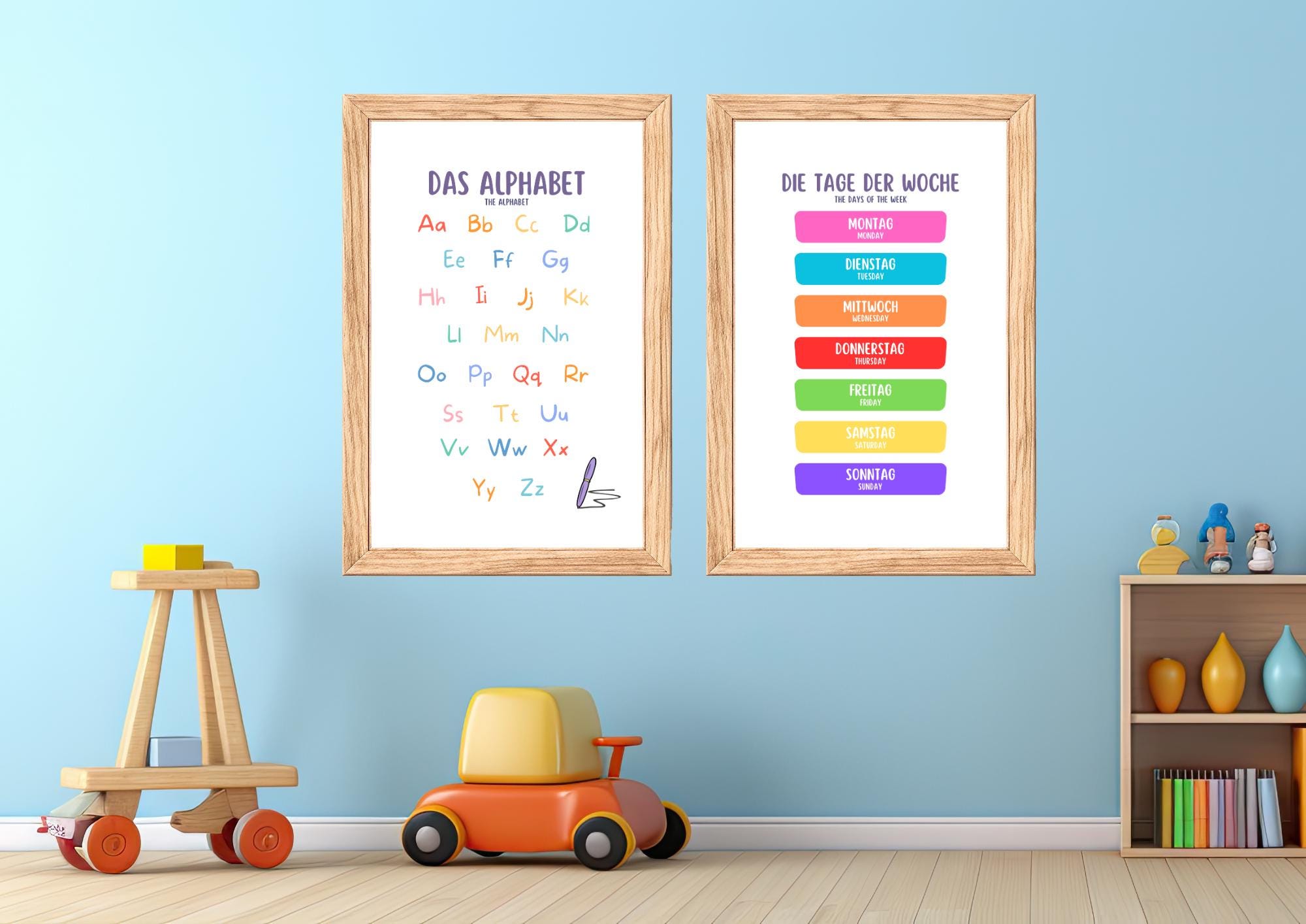 10 Bilingual English to German Educational Posters, Homeschool ...