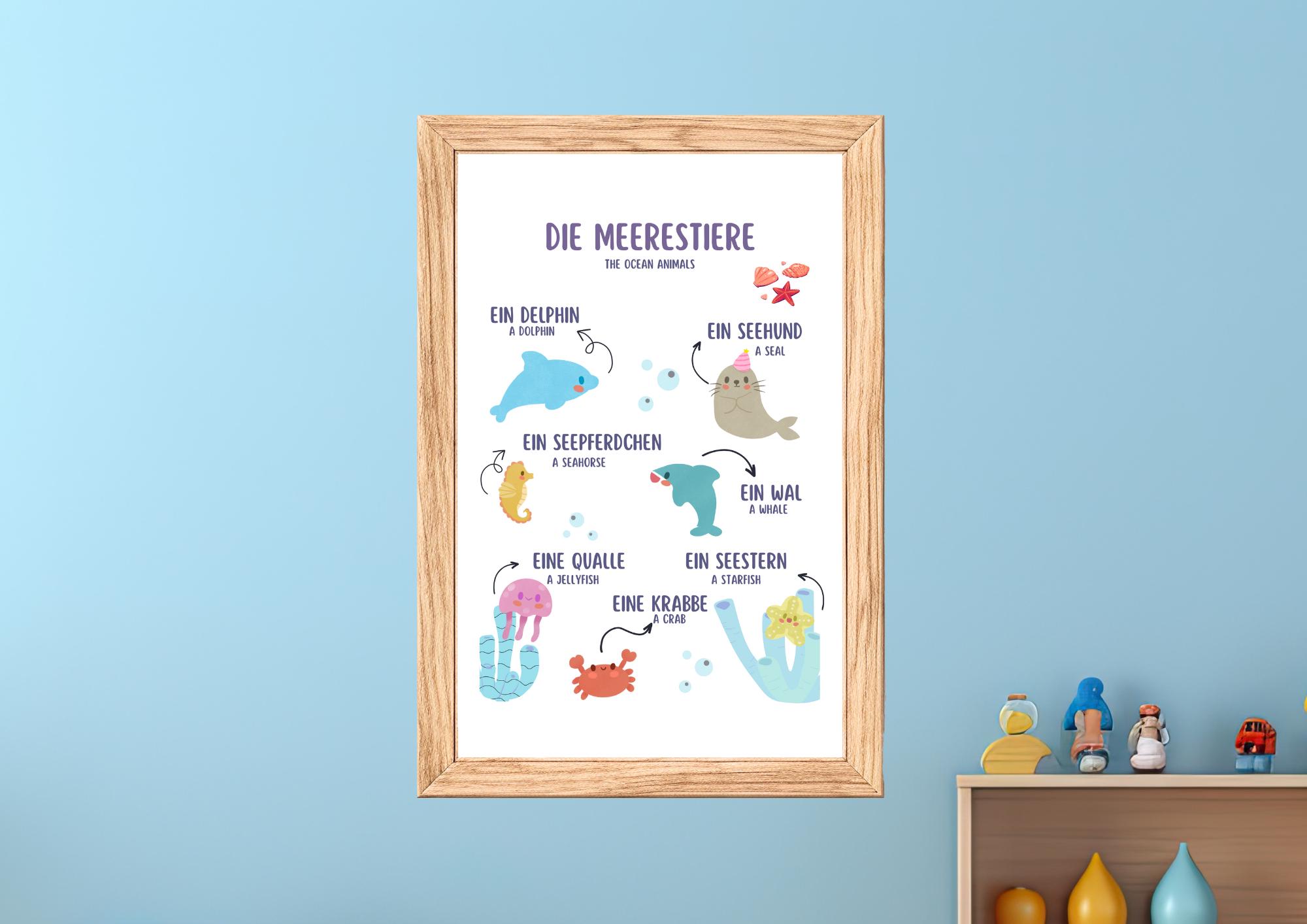 10 Bilingual English to German Educational Posters, Homeschool ...