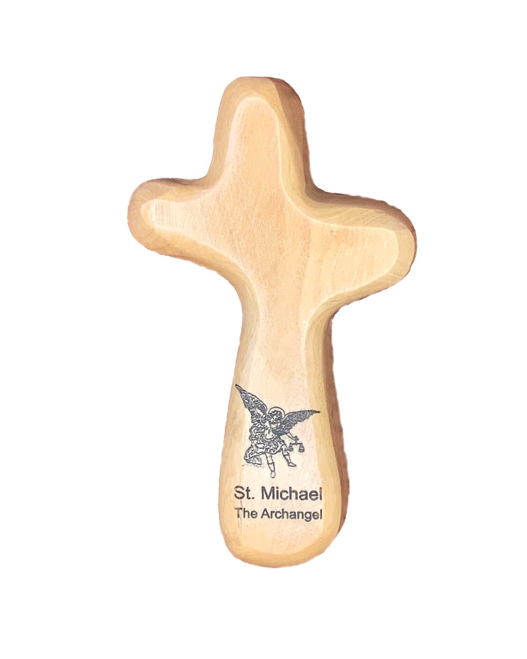 Saint Michael the Archangel Engraved Holding Cross - Etsy