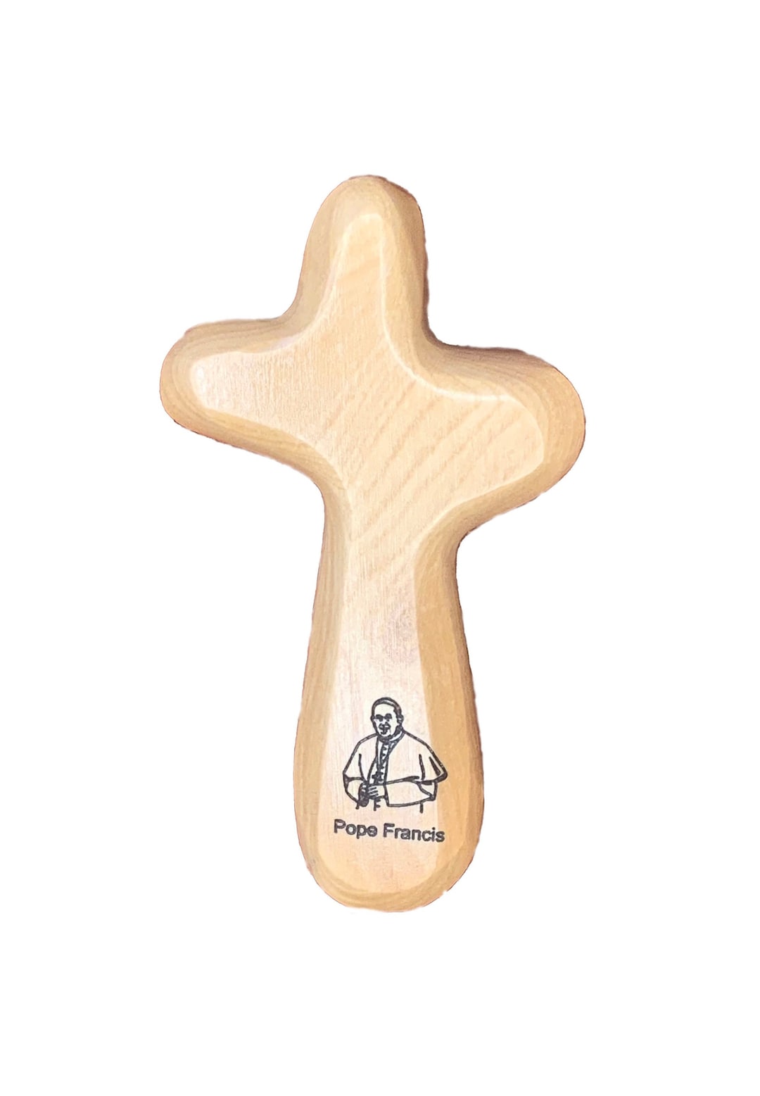 Pope Francis - Engraved Holding Cross - Etsy