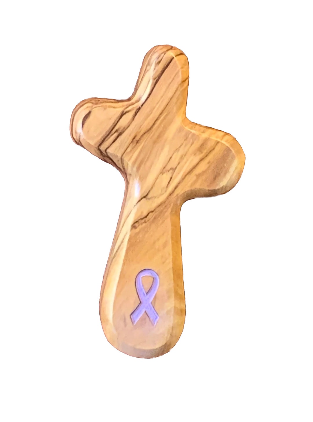 Caregiver Ribbon Holding Cross | Wood Comfort Cross | Handheld Pocket ...