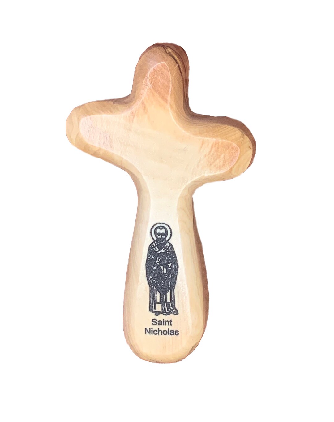 Saint Nicholas Engraved Holding Cross - Etsy
