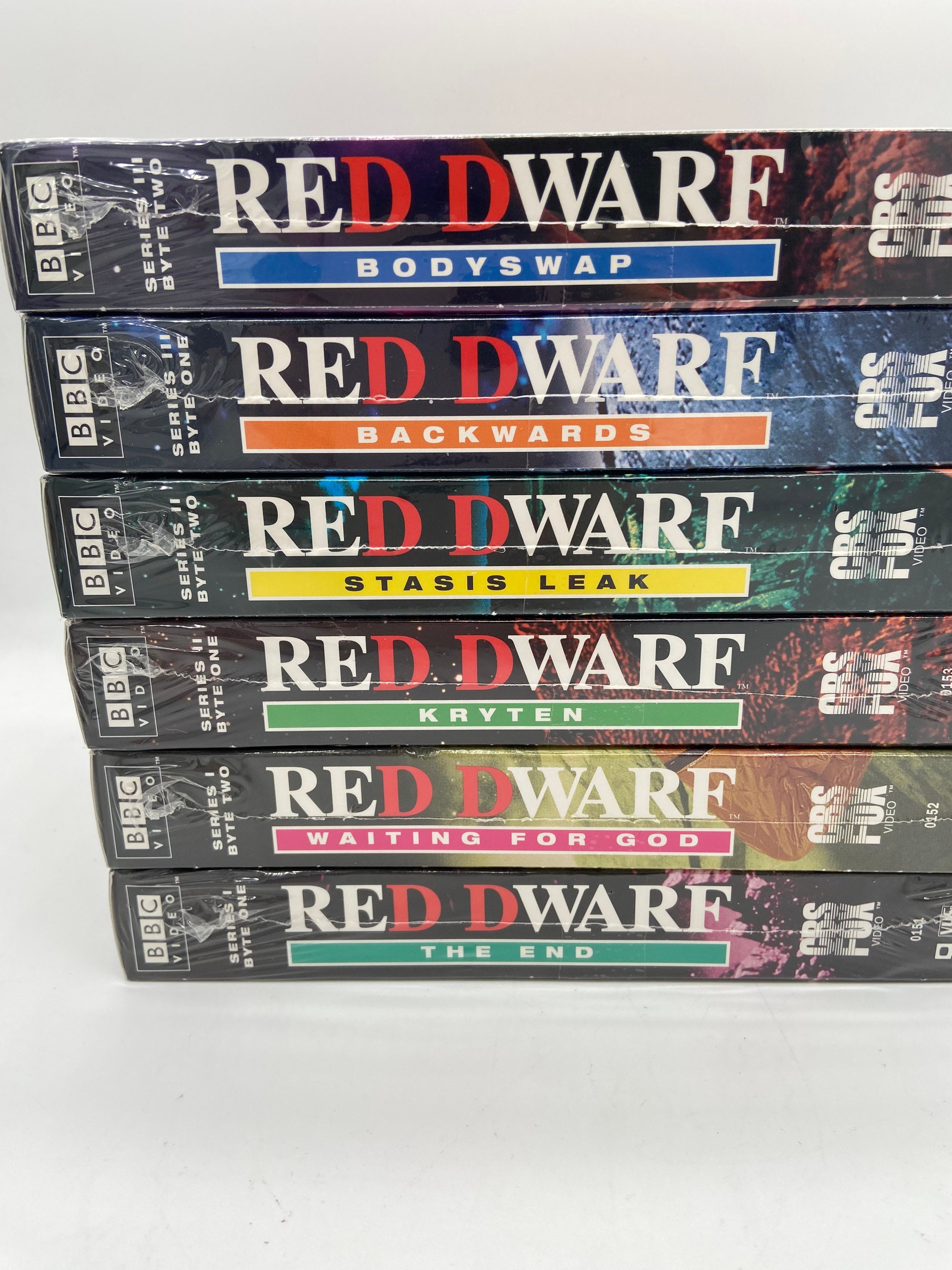 Red Dwarf VHS SEALED Series 1,2 and 3, 2 Bytes Each, 6 Tapes All ...