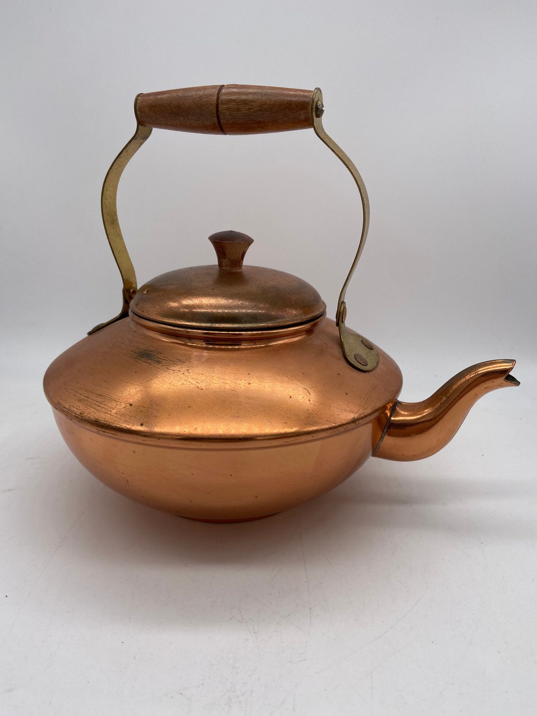 Vintage Copper Kettle With Lid Made in Portugal - Etsy