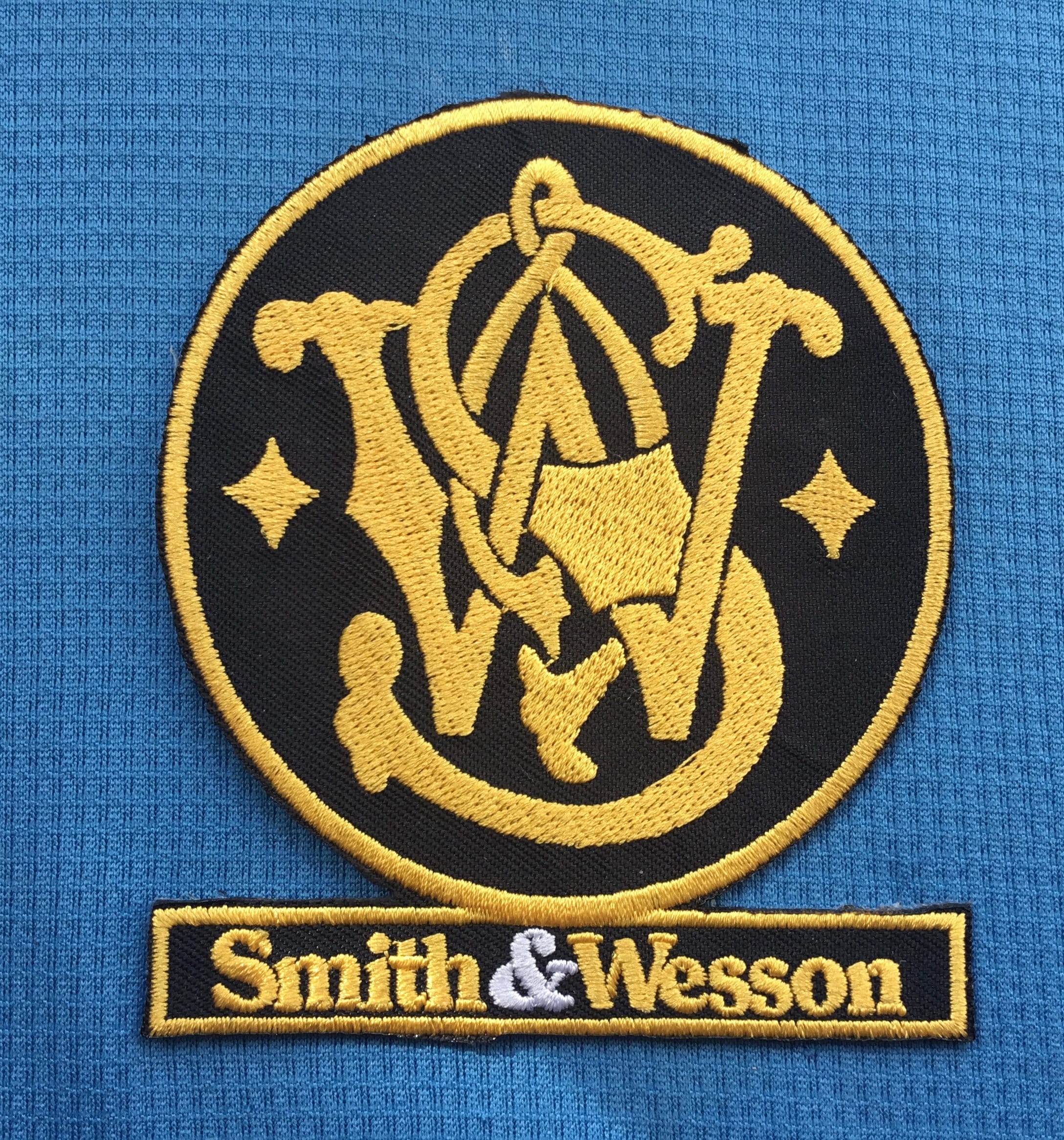 Big Labels Small Prices Vintage SMITH AND WESSON Pistol Embroidered ...