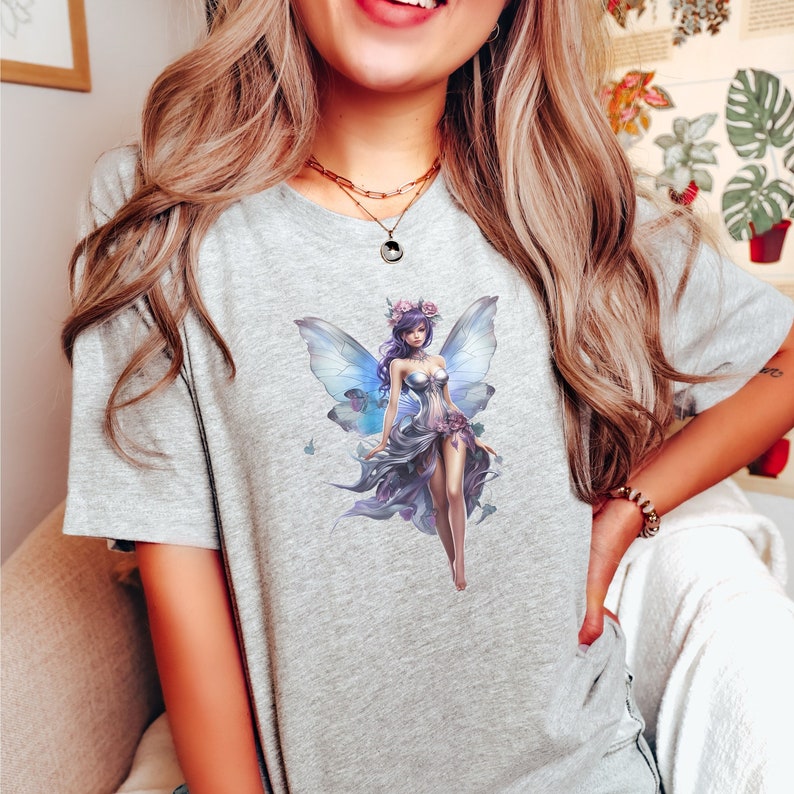 Purple Fairy Tshirt, Fairycore T-shirt, Fairy Dress Tshirt, Ladies ...