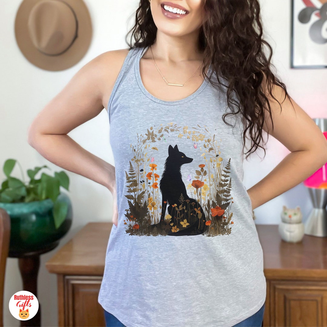 Fox Cottagecore Tank Top, Pressed Flower Tank, Forestcore Shirt ...