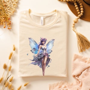 Purple Fairy Tshirt, Fairycore T-shirt, Fairy Dress Tshirt, Ladies ...