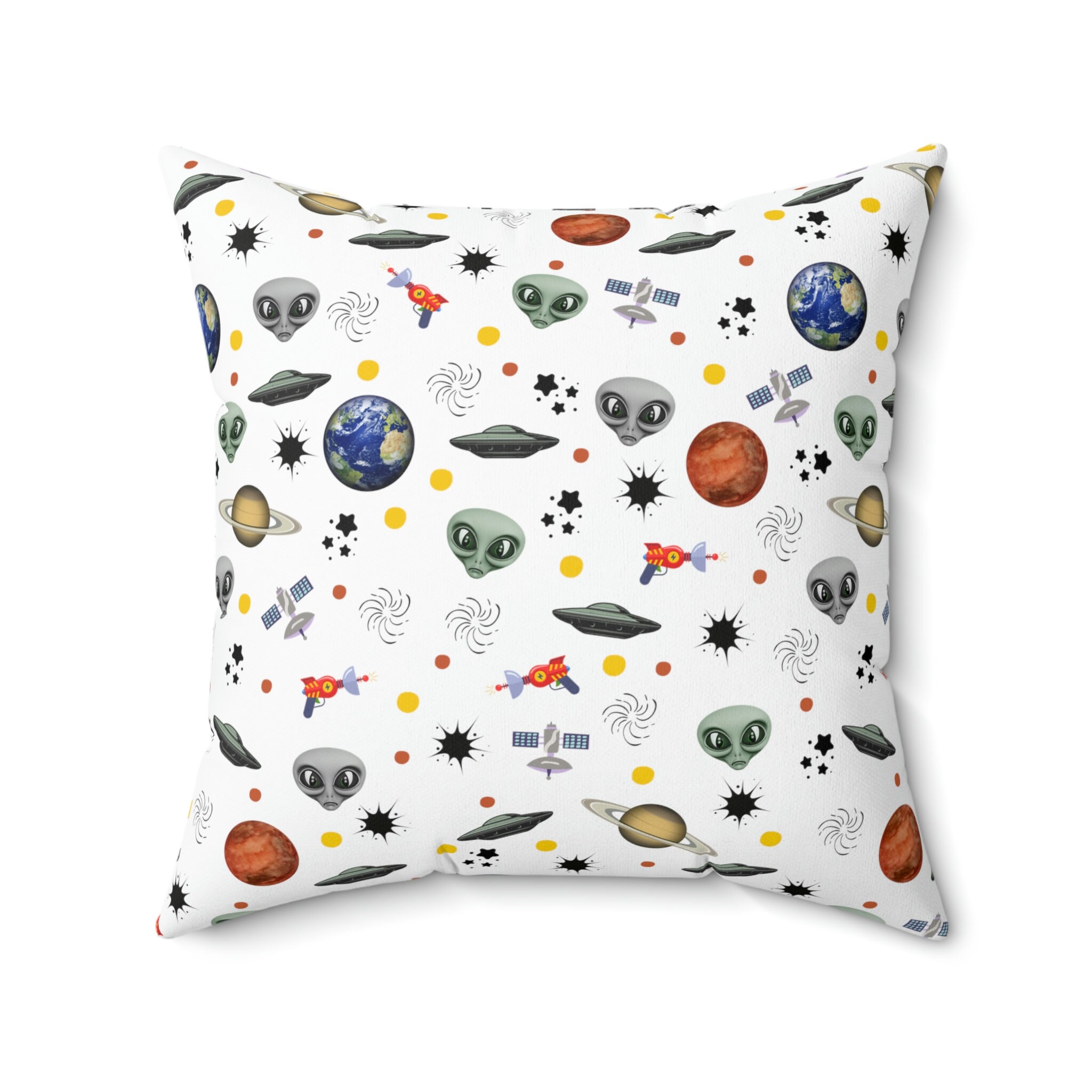 Alien Pillow, Outer Space Bedroom Decor, UFO Throw Pillow, Flying ...